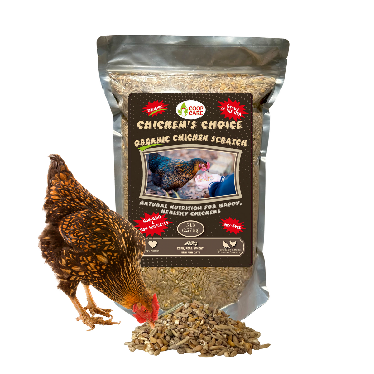 Chicken's Choice Organic Chicken Scratch 5 lb Bag – Coop Care